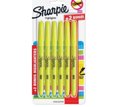 *3 PACKS* Sharpie Highlighter Accent Fluorescent Yellow 6-Pack New | eBay
