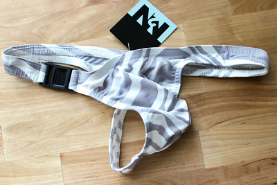 N2N Bodywear Men light grey fire island swim g-string thong swimwear ...