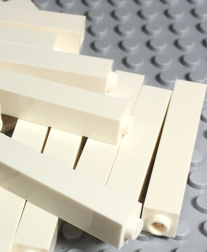 Lego 25 Pieces Bulk White Brick 1x1x5 / Column Pillar Wall Support ...