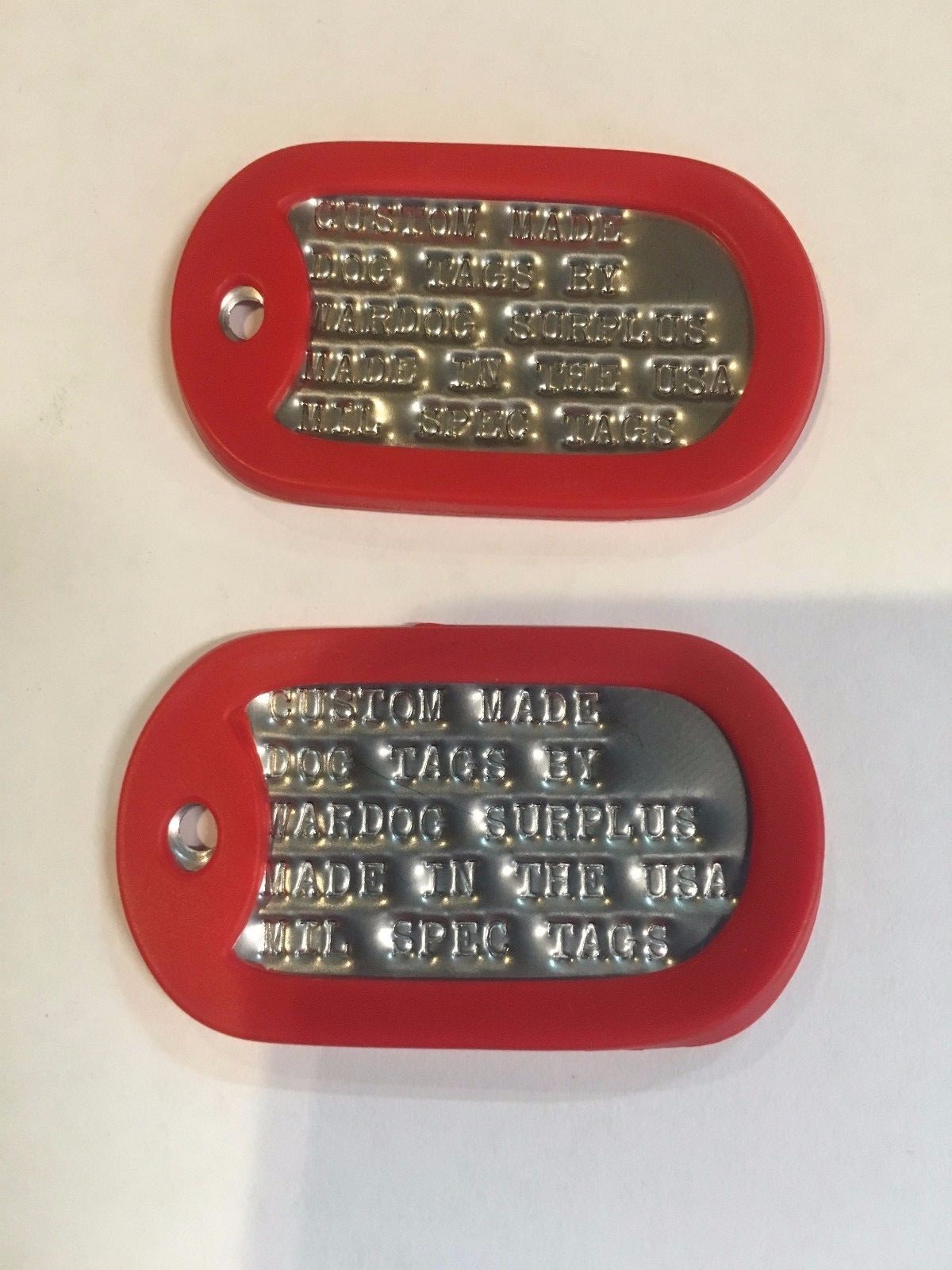 MILITARY CUSTOM ID DOG TAGS WITH CHAIN & SILENCERS OFFICIAL GI ARMY ...