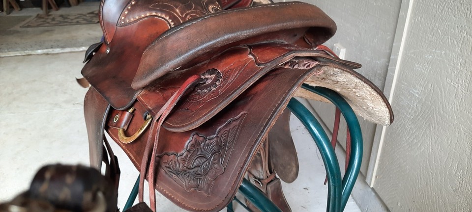 15" Used Colorado Saddlery Roping Western Trail Horse Saddle | eBay