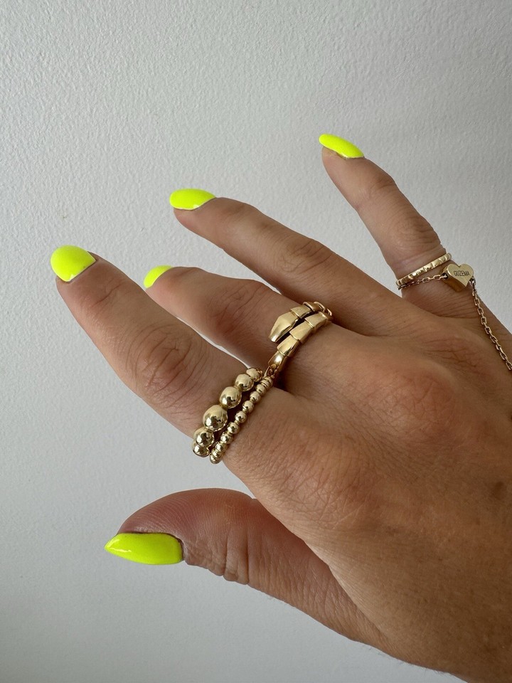 14K Gold Bead Ring, 14K Knuckle Band, Bead Band, Beaded Gold Ring ...