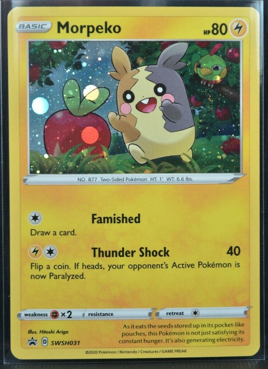 Morpeko Holo Black Star Promo - SWSH031 Sword & Shield 2020 - Near Mint ...