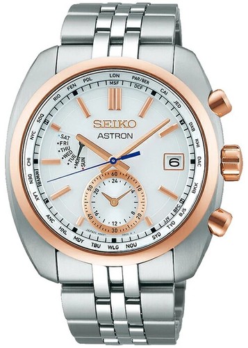 SEIKO ASTRON SBXY020 Titanium Sapphire Crystal White Dial Radio Solar ...