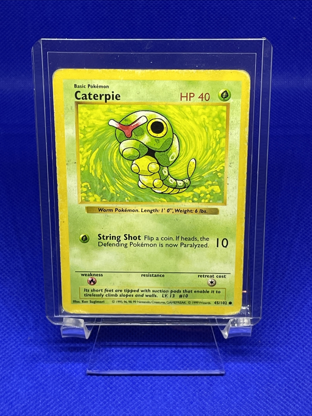 Pokémon TCG Caterpie Base Set 45/102 Regular Shadowless Common for sale ...