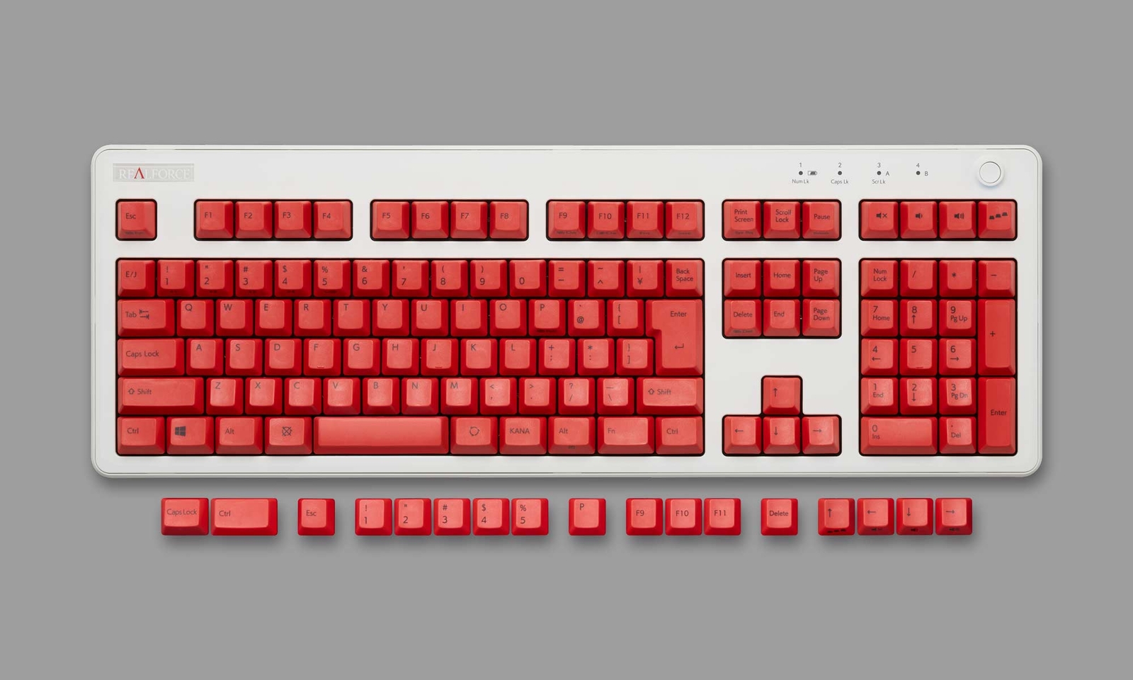Topre REALFORCE R3 JP Keycaps (65 Red Keys Only) M0323J for sale online ...