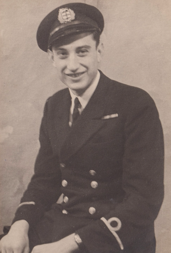 WW2 Merchant Navy Sailor Photo Portrait Cap Badge Peaked Cap Uniform ...