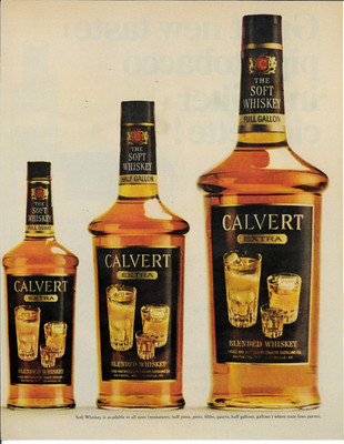 1964 CALVERT Whiskey Bottle Distilled Vintage Magazine Print ...