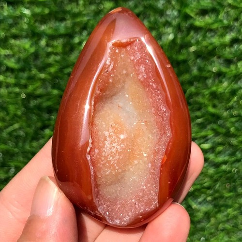 70G Natural Red Geode Agate Quartz Crystal Freeform Mineral Specimen ...