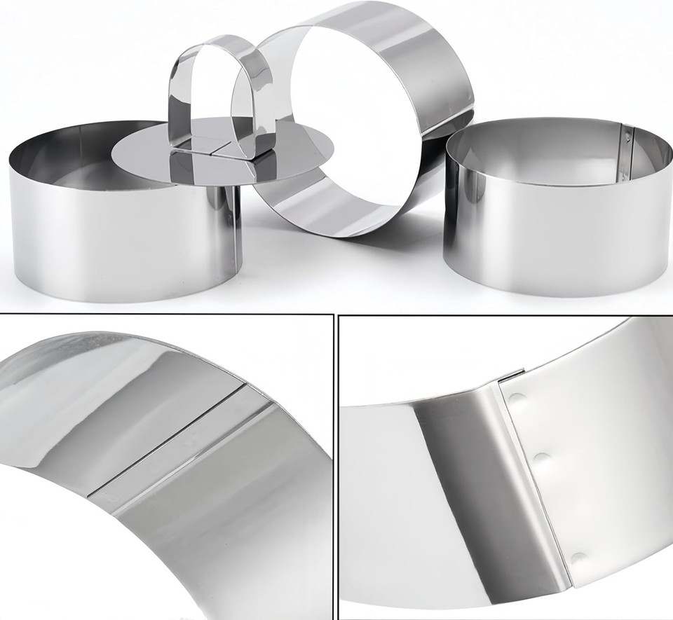 4 Pcs Round Ring Mold for Cooking,Stainless Steel 3 inch Food Molds ...