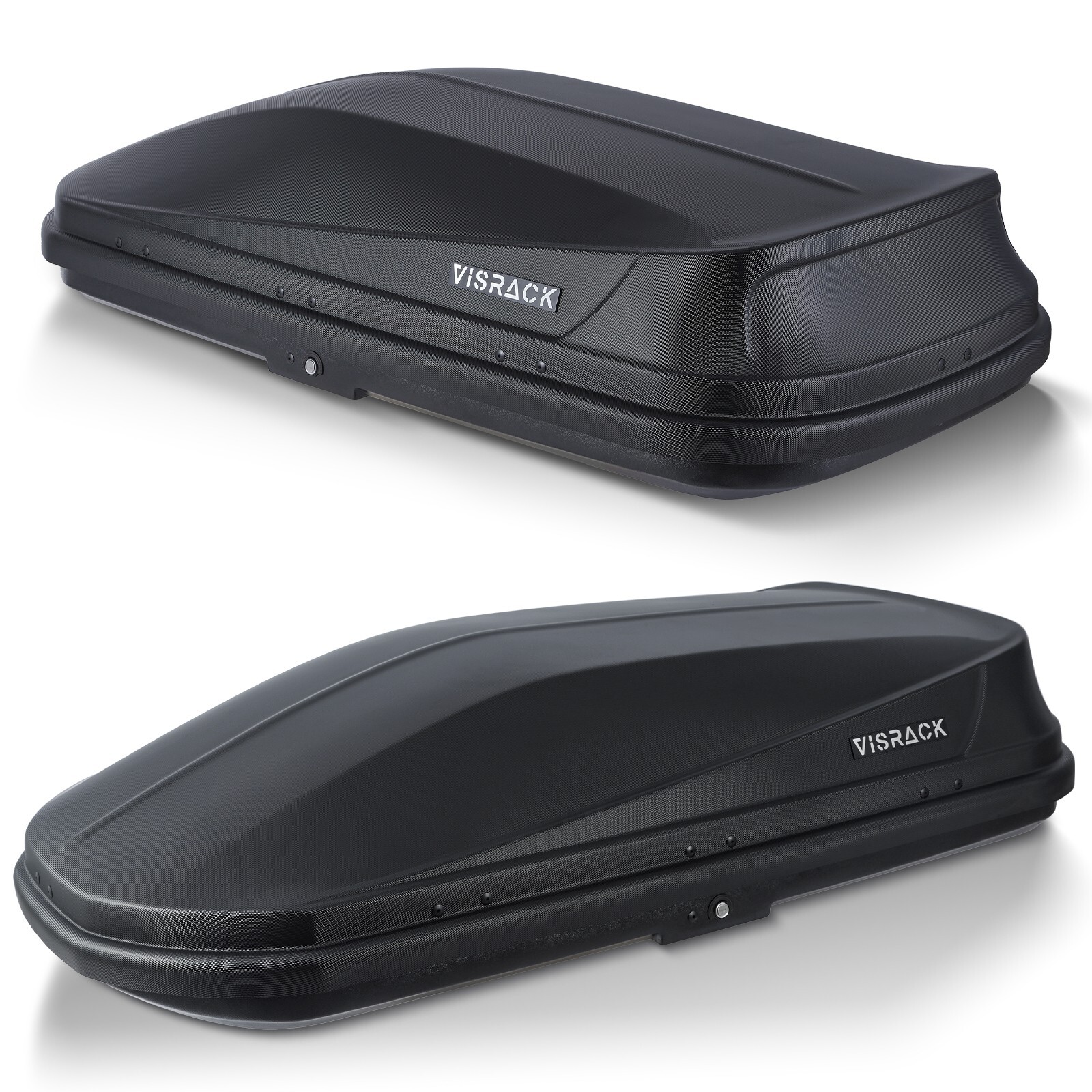 Visrack 14ft³ Car Roof Storage Box Cargo Carrier 2 Lock Balck w Diamond ...