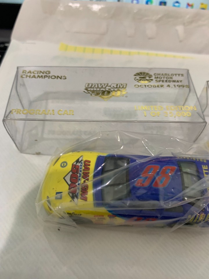 Racing Champions Charlotte UAW-GM 500 Program car Ltd ed. 1/35000 Oct ...