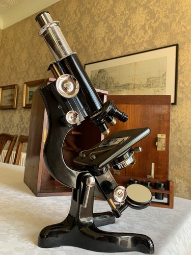 Vintage W. Watson & Sons Ltd - Service Microscope in Black/Chrome ...