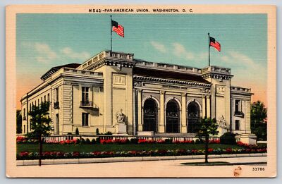 Washington DC~Pan American Union Buildign~Vintage Linen Postcard | eBay