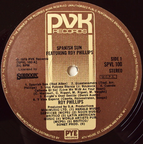 Roy Phillips With The Waminstrels - Spanish Sun (LP) | eBay UK