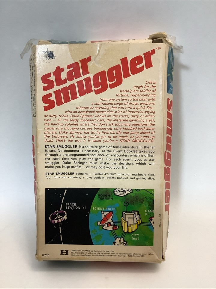 Star Smuggler Solitaire Tabletop RPG Dwarfstar Games 1982 Unpunched ...