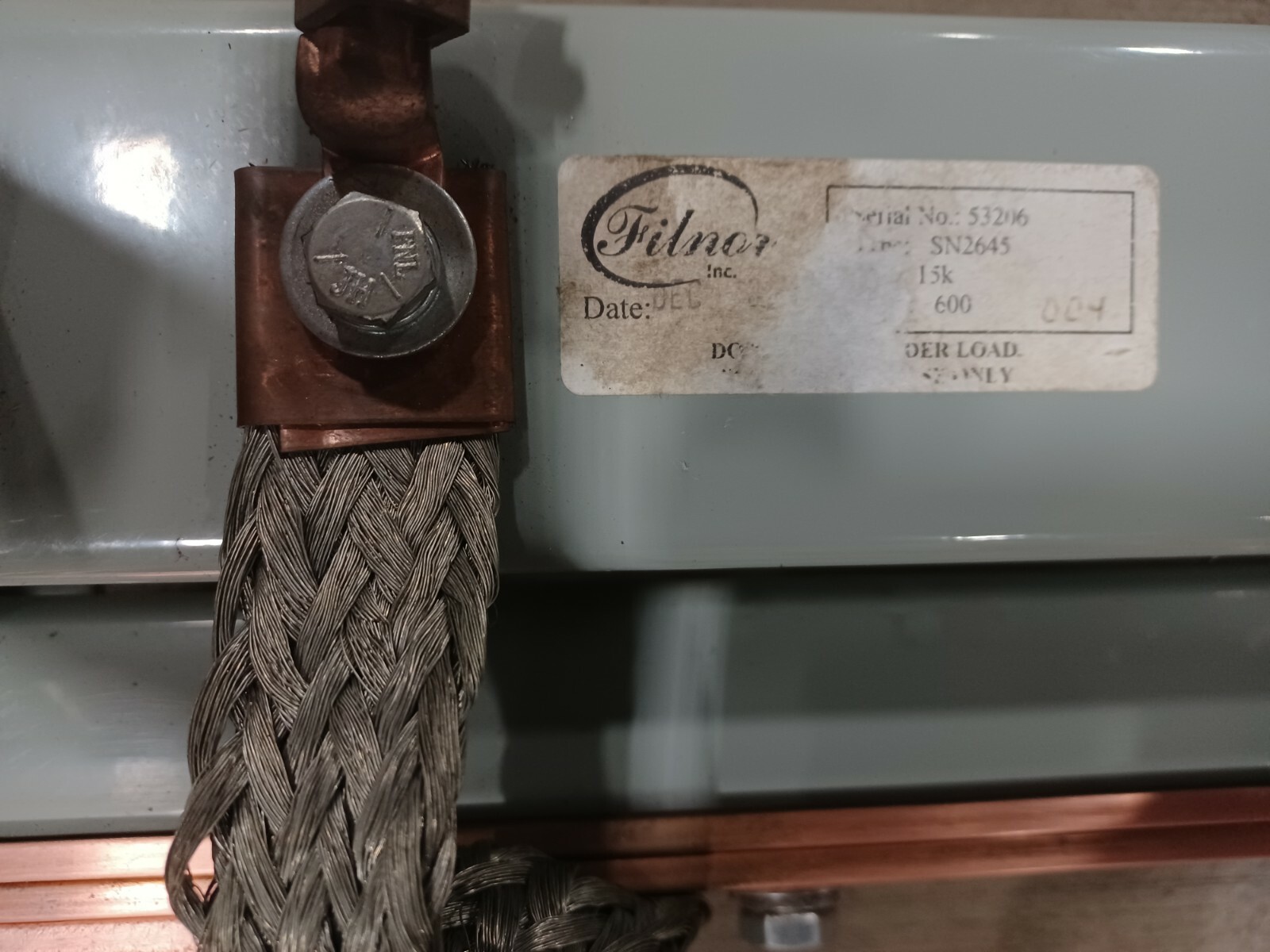 Filnor Knife Grounding Switch 600A 15KV 4 Pole SN2645 Ser. 53206 | eBay