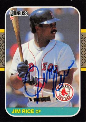 Jim Rice autographed baseball card (Boston Red Sox) 1987 Donruss #92 | eBay