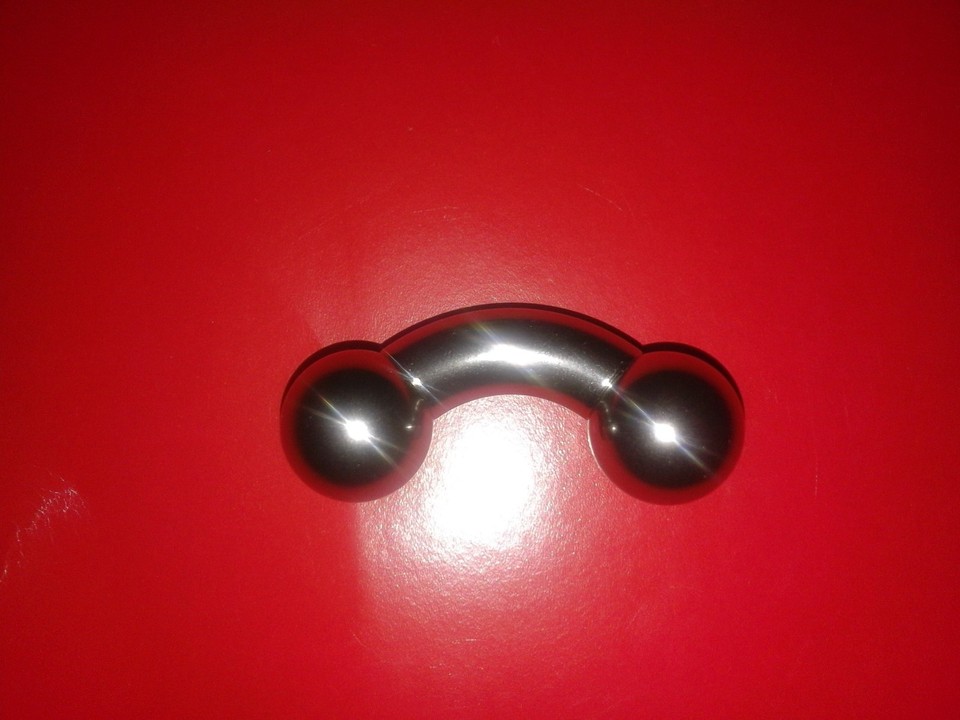 HEAVY GAUGE CURVED BARBELL 10 MM GAUGE X 20MM PRINCE ALBERT,PA GIANT 16 ...