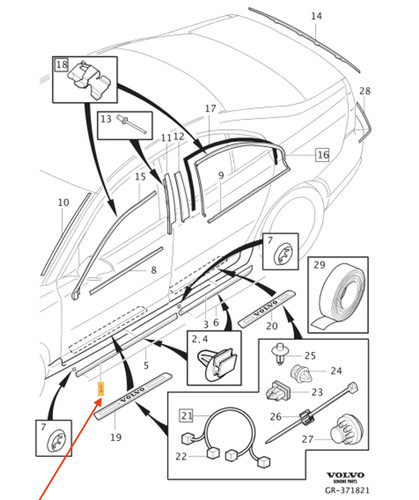 Genuine+Volvo+S80+V70+Driver+Door+Lower+Trim+Moulding+39885574 for sale ...