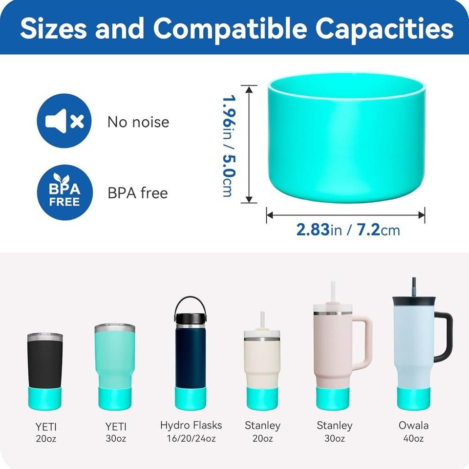 2 Pack Silicone Boot Protector | Compatible with Owala 24/40oz Travel ...