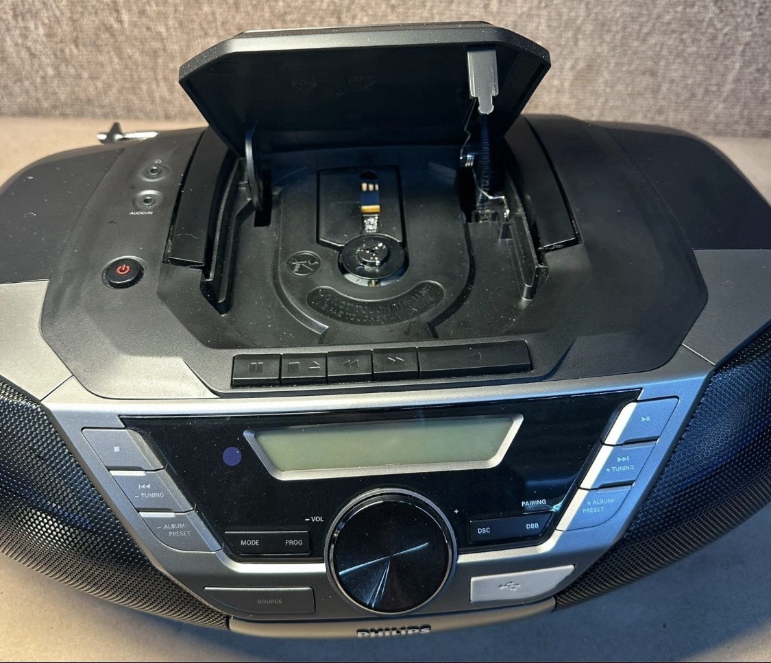 Philips AZ797T Portable CD Cassette Player Bluetooth Boombox | eBay