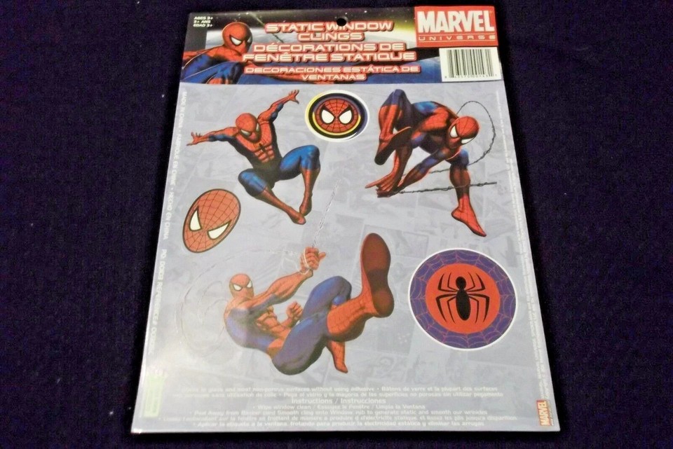 MARVEL Universe Comics SPIDERMAN Static Window Clings Decorations NEW ...
