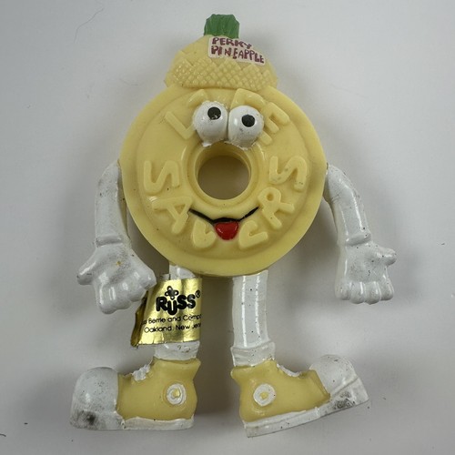 Vintage Russ Yellow Pineapple Life Saver's PVC Figure Bendable Hard To ...