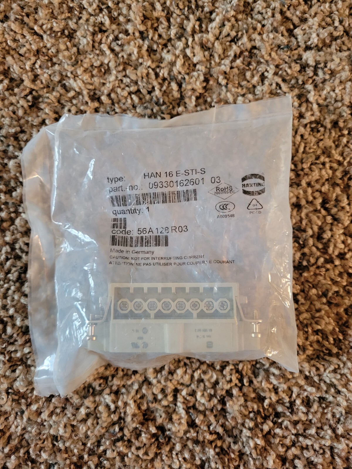 HARTING Han 16 E-sti-s Connector 09330162601 NOS for sale online | eBay