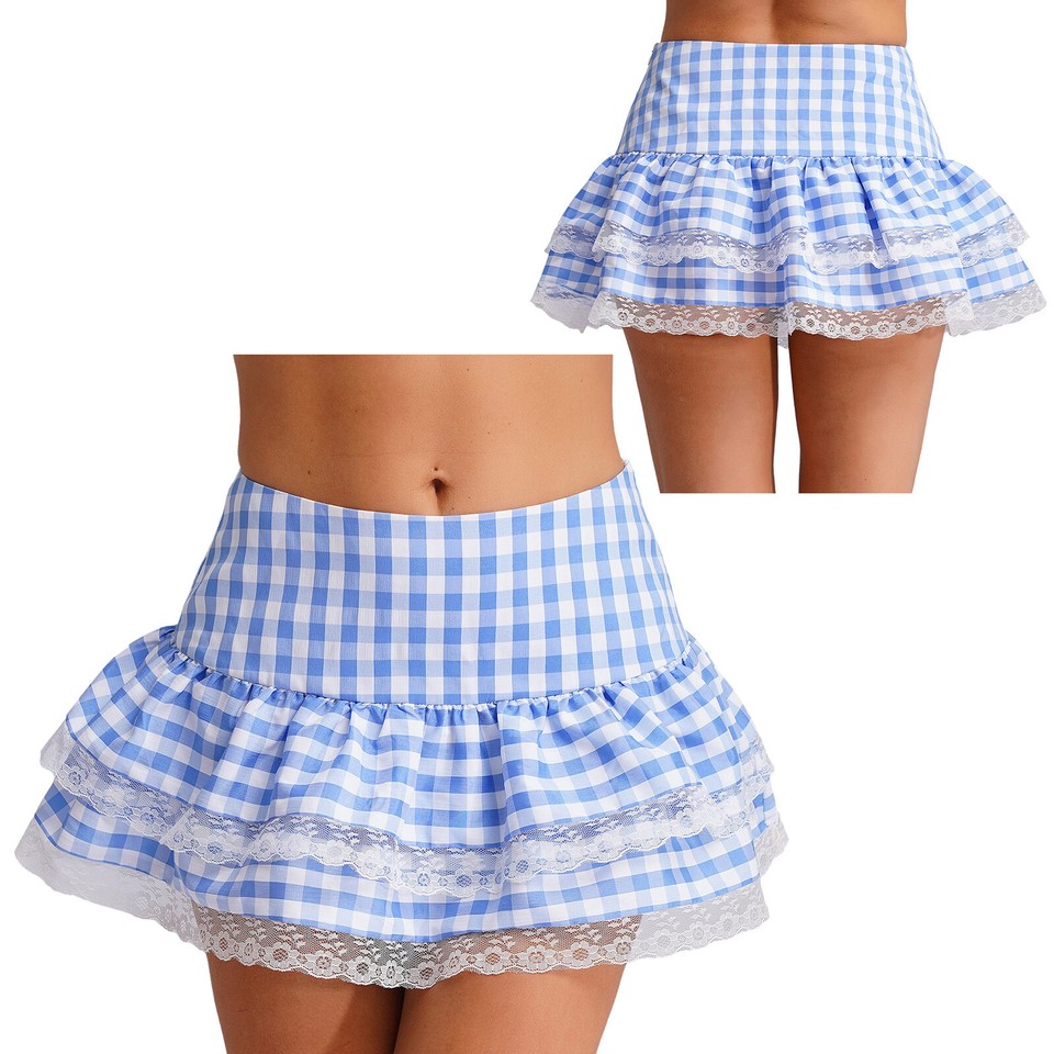 Women's Skirts Club Skirt Mini Miniskirt Cosplay Underskirt Maid ...