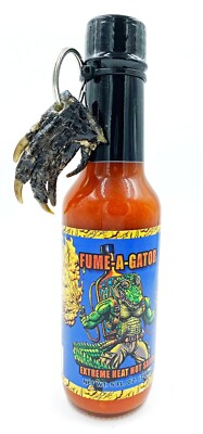 Fume A Gator Alligator Hot Sauce FREE Alligator Claw Key Chain Paw ...