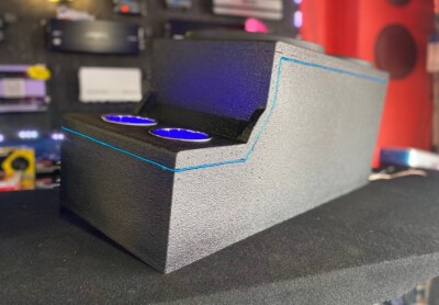 Universal center console box (2) 12" Subs w/LED Cupholders *SUBS NOT ...