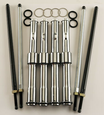 EZ Adjustable Bender Cycle Pushrods & Chrome Cover Kit 99-UP Harley ...