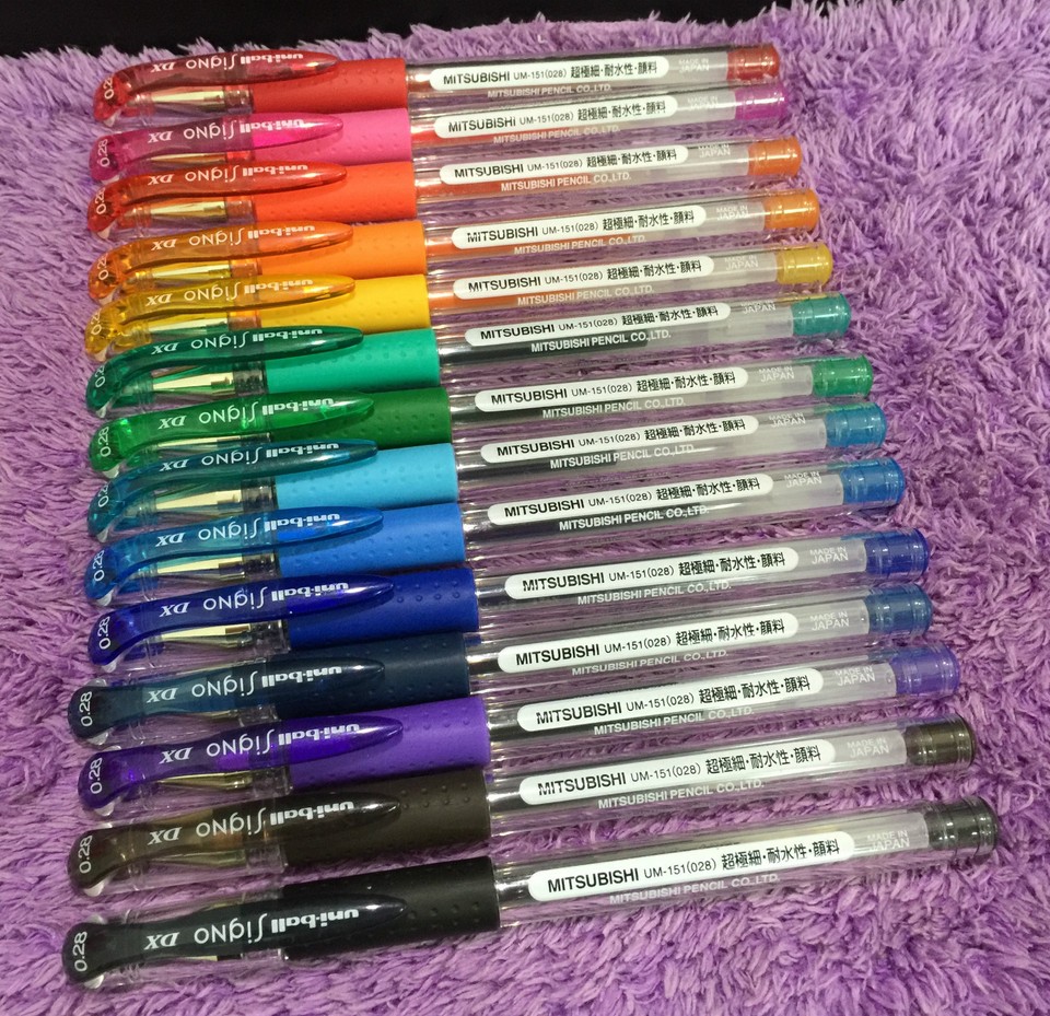 Uni-ball SIGNO DX Pens 0.28mm CHOOSE YOUR COLORS Uniball Japan UM-151 ...
