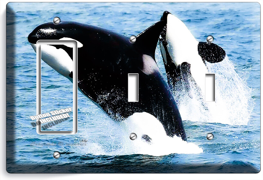 ALASKA KILLER WHALE ORCA BABY LIGHT SWITCH OUTLET WALL PLATE COVER ROOM ...