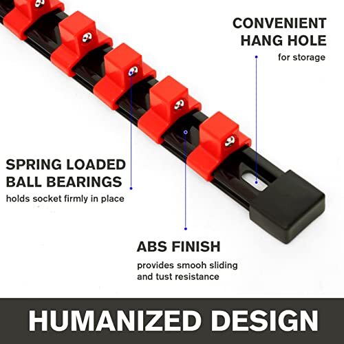 9pc Abs Socket Organizer Set 1/2inch 3/8inch And 1/4inch Drive Socket ...