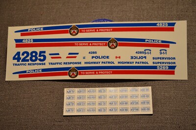 1/24, 1/25 Police Car decals (Bill Bozo - Toronto, Canada) | eBay