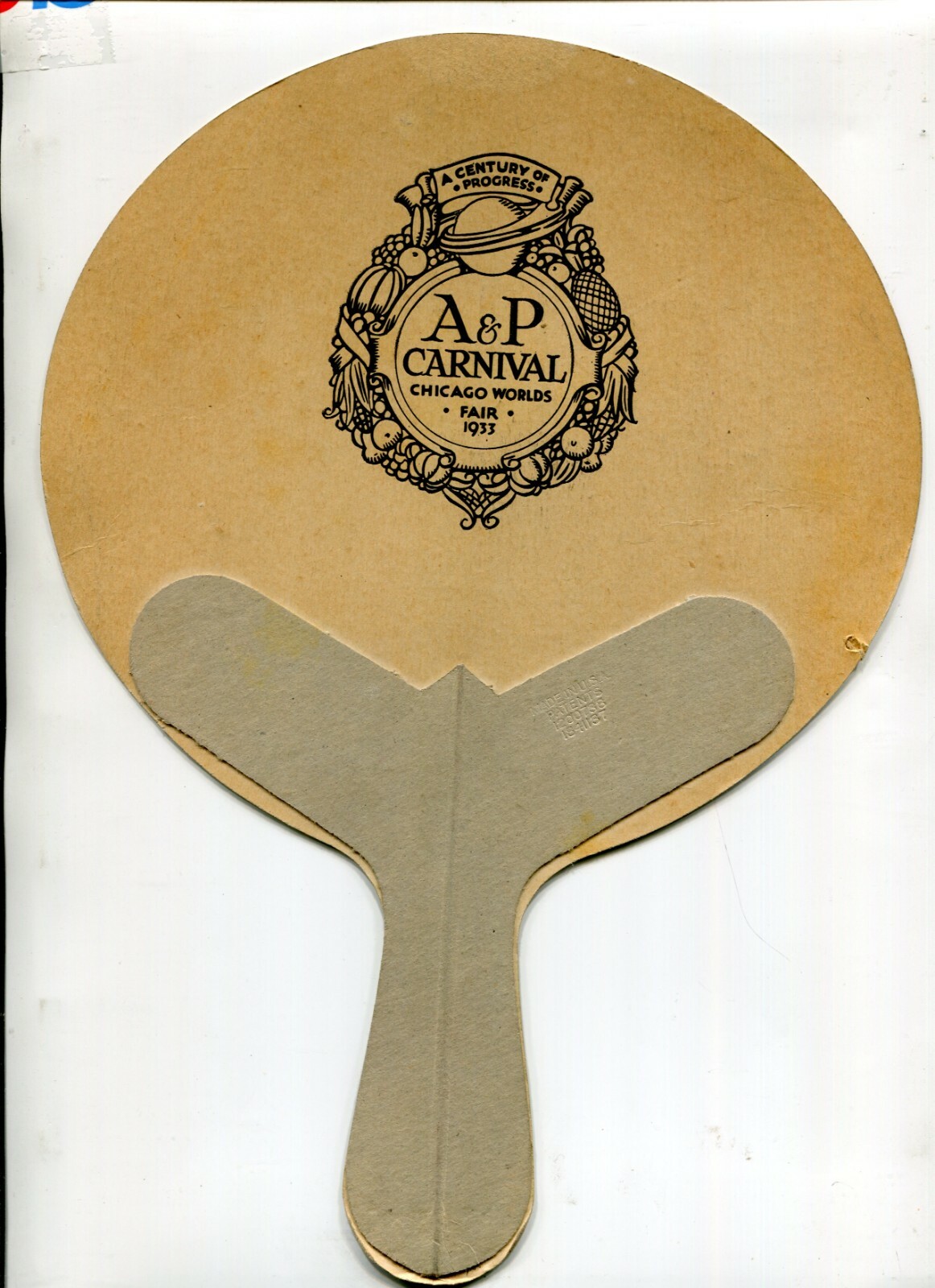 Century of Progress 1933 Chicago Worlds Fair A & P CARNIVAL Hand Fan | eBay