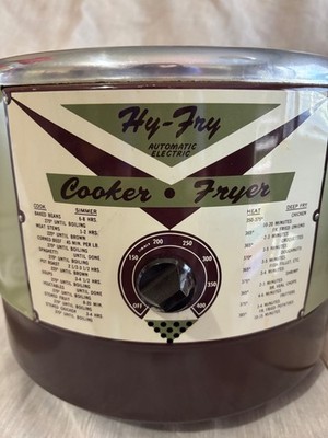 Vintage Hy Fry M-200 Automatic Electric Cooker, slightly used, Green ...