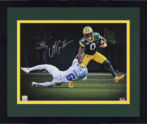 Framed Matthew Golden Green Bay Packers Signed 16x20 Stiff Arm ...