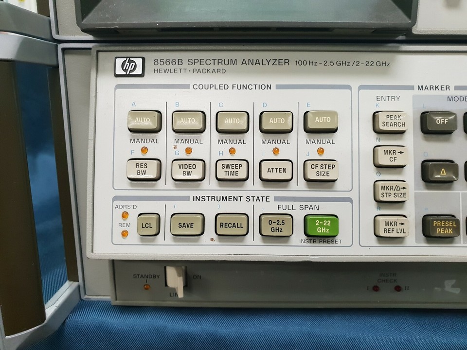 HP / Agilent 8566B 100 Hz to 22 GHz Microwave Spectrum Analyzer w ...