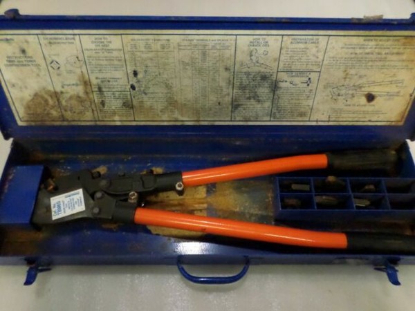 Thomas & Betts T&B TBM6S Manual Crimper Compression Tool w 12 Dies and ...