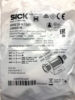 1pc New SICK GRSE18-N1147 1066558 Cylindrical photoelectric switch | eBay