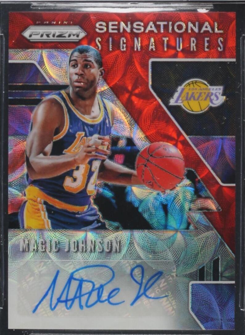 2019-20 Panini Prizm - Sensational Signatures Magic Johnson #SS-MJN ...
