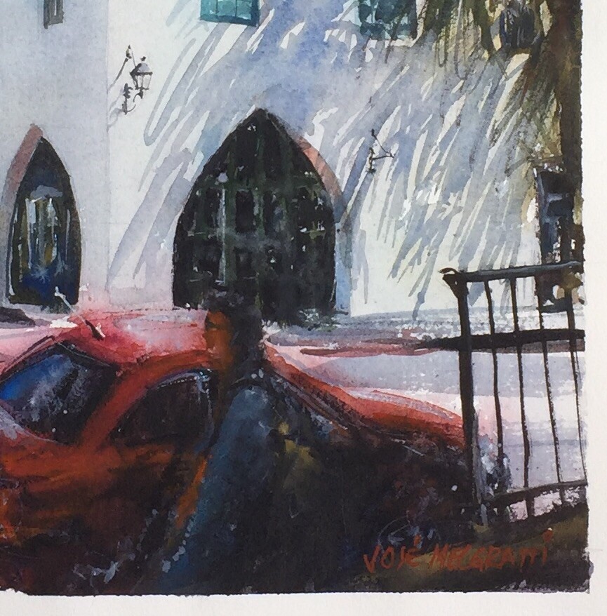 Watercolor Original Painting "Santa Barbara, California" 11" x 15" NOT ...