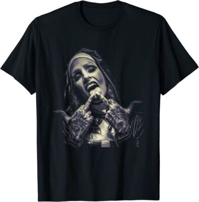 NWT Satanic Nun Tattoos Gothic Unh0ly Design Great Unisex T-Shirt | eBay