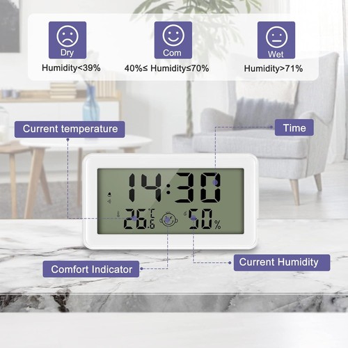 Thermometer Hygrometer Indoor, Digital Humidity Meter with 4”... | eBay