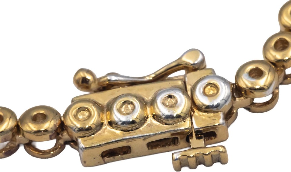 Sterling Silver Gold Plated Vermeil 1.0CT Round Diamond Graduated Chain ...