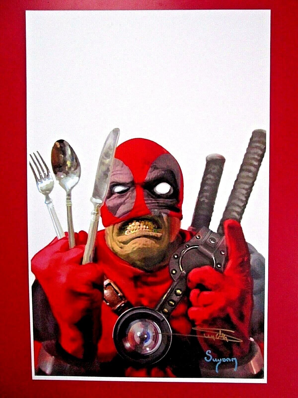 DEADPOOL ARTHUR SUYDAM art PRINT (NM) SIGNED 11x17 RARE Marvel Zombies ...
