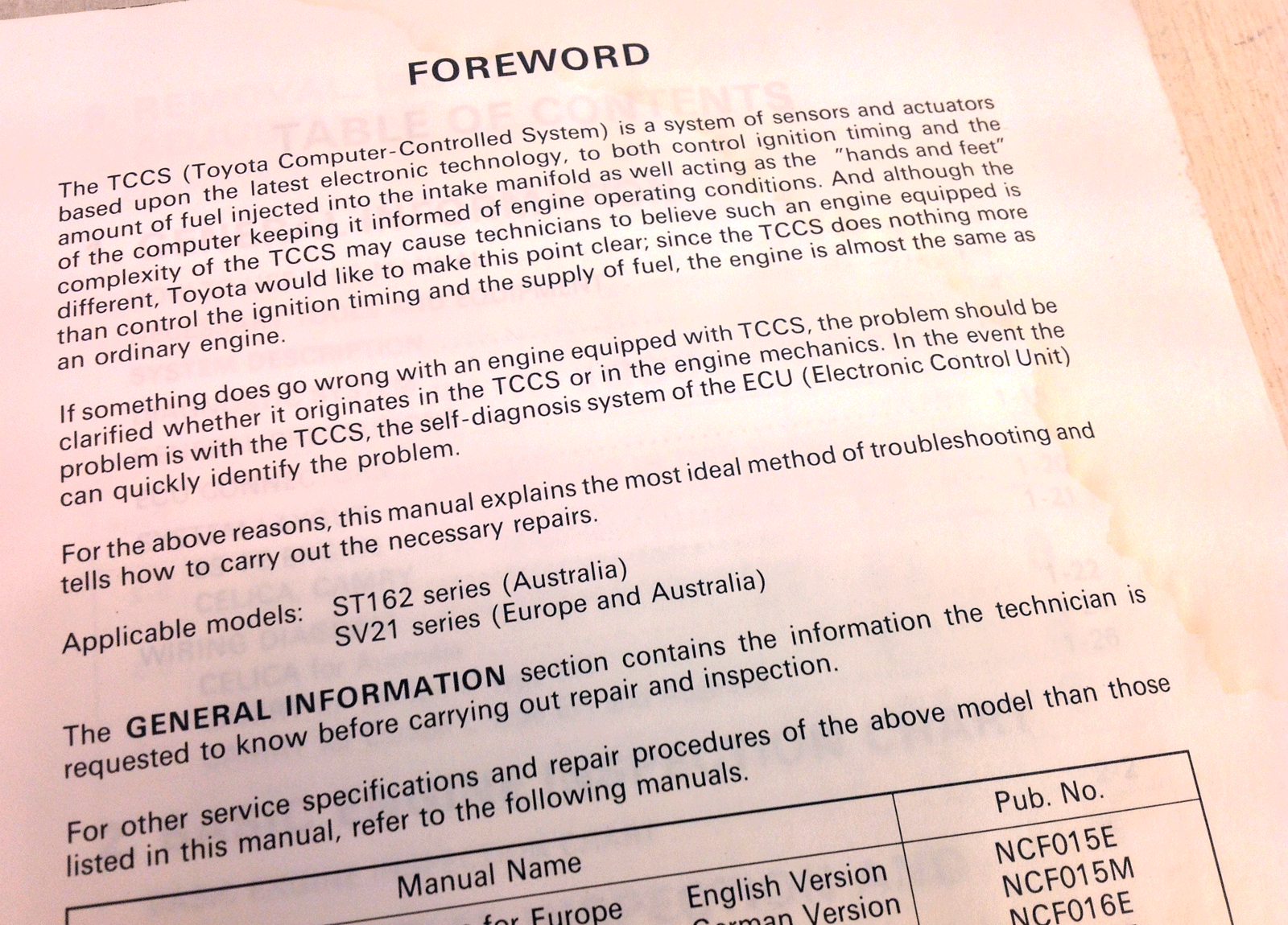 Toyota Computer-Controlled System Diagnosis Manual 3S-FE 1987 Celica ...